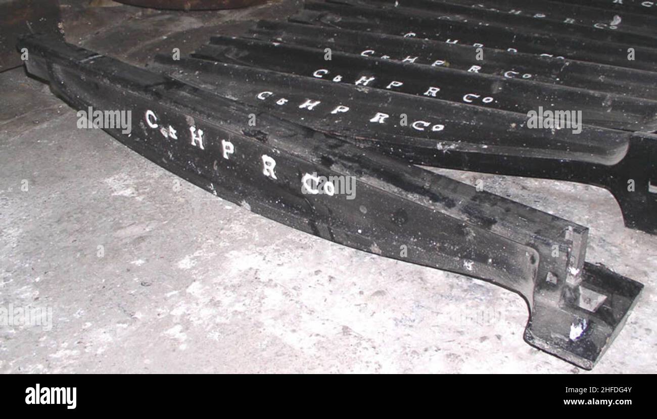 Cast iron fishbelly edge rail manufactured by Outram Stock Photo - Alamy