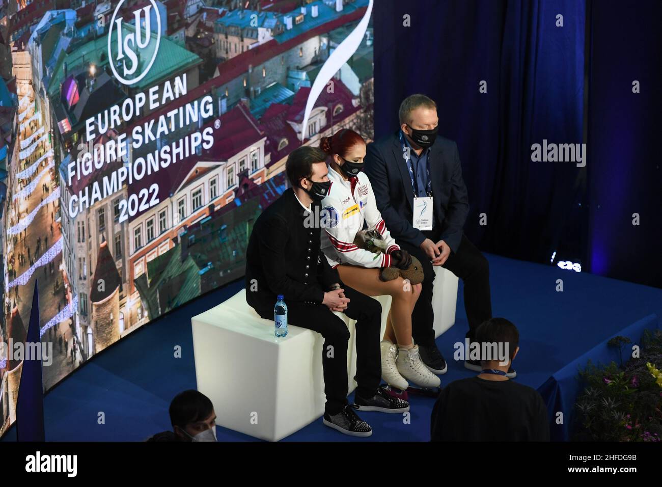 Alexandra TRUSOVA (RUS), at Kiss & Cry during Women Free Skating, at ...