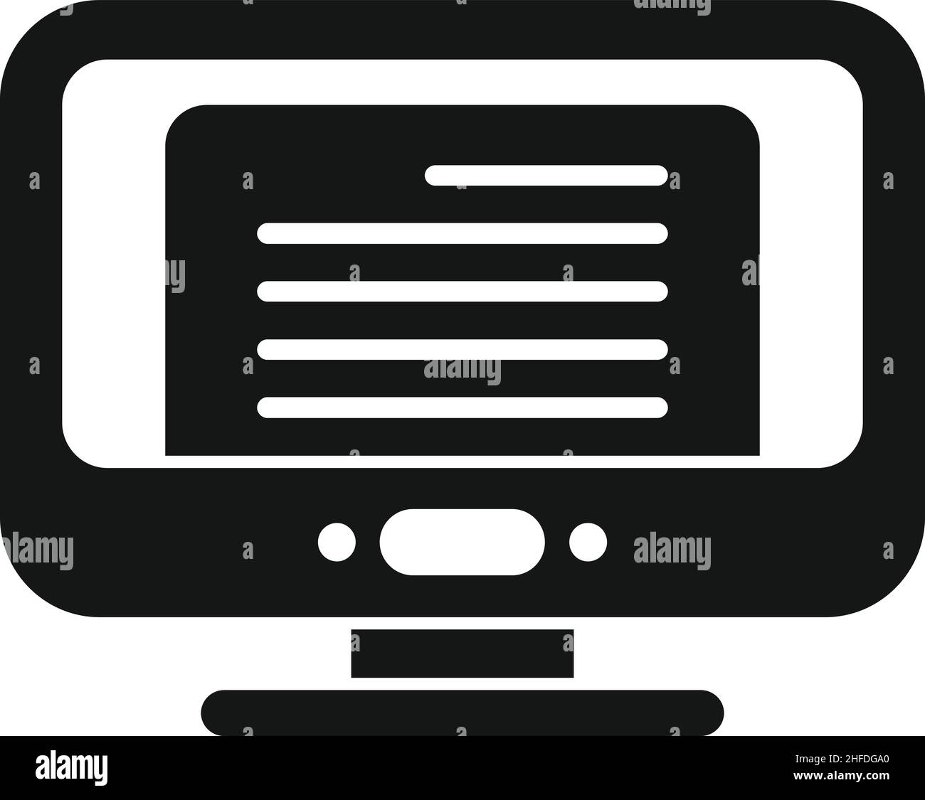 Monitor test icon simple vector. Book final. Prepare reference Stock ...