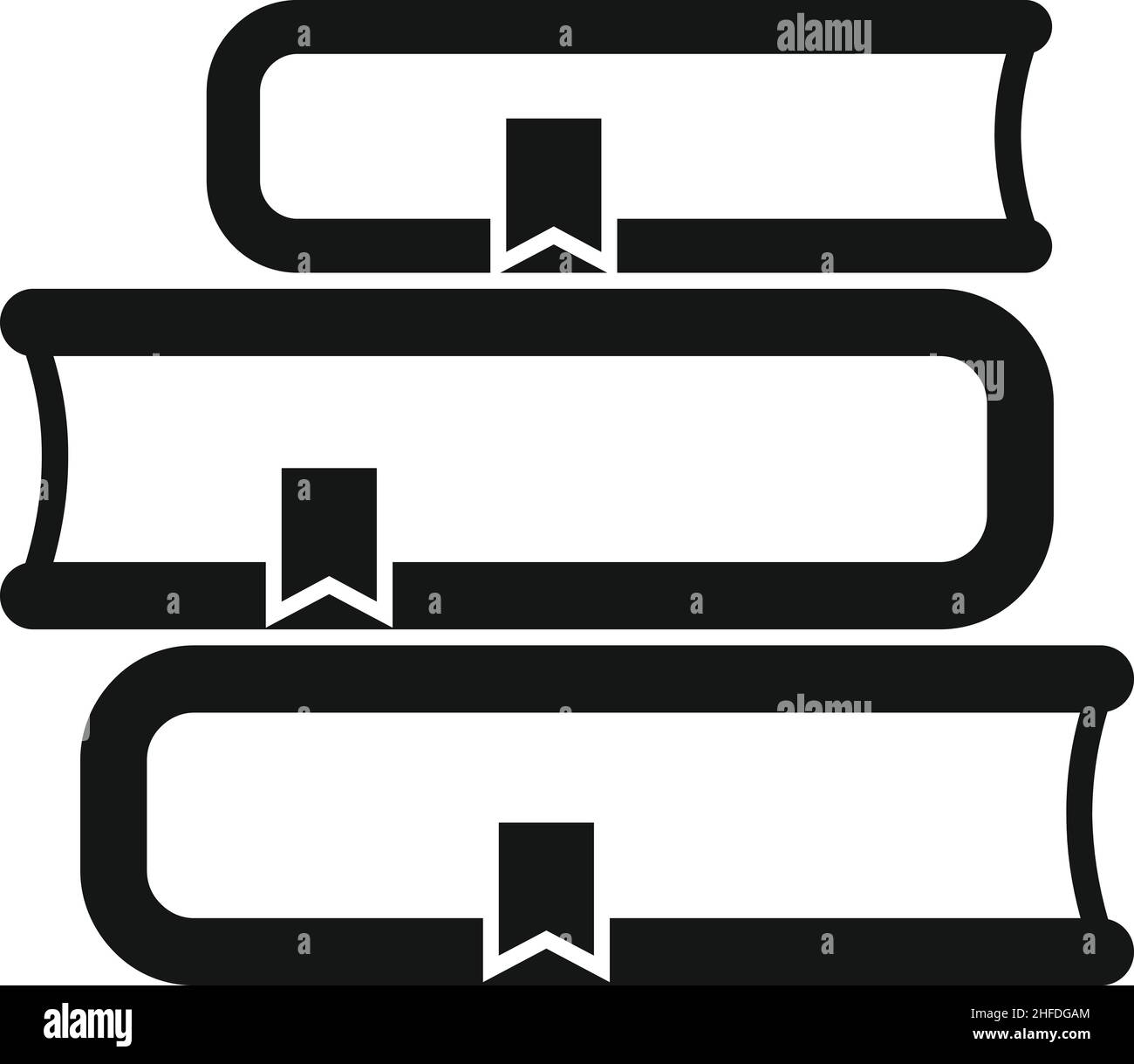 Exam book stack icon simple vector. Final study. Academic paper Stock ...