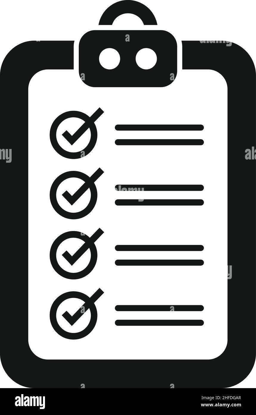 To do list icon simple vector. Work artwork. Academic paper Stock ...