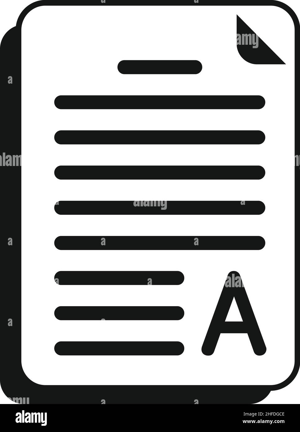 Thesis exam icon simple vector. Final study. Write paper Stock Vector ...