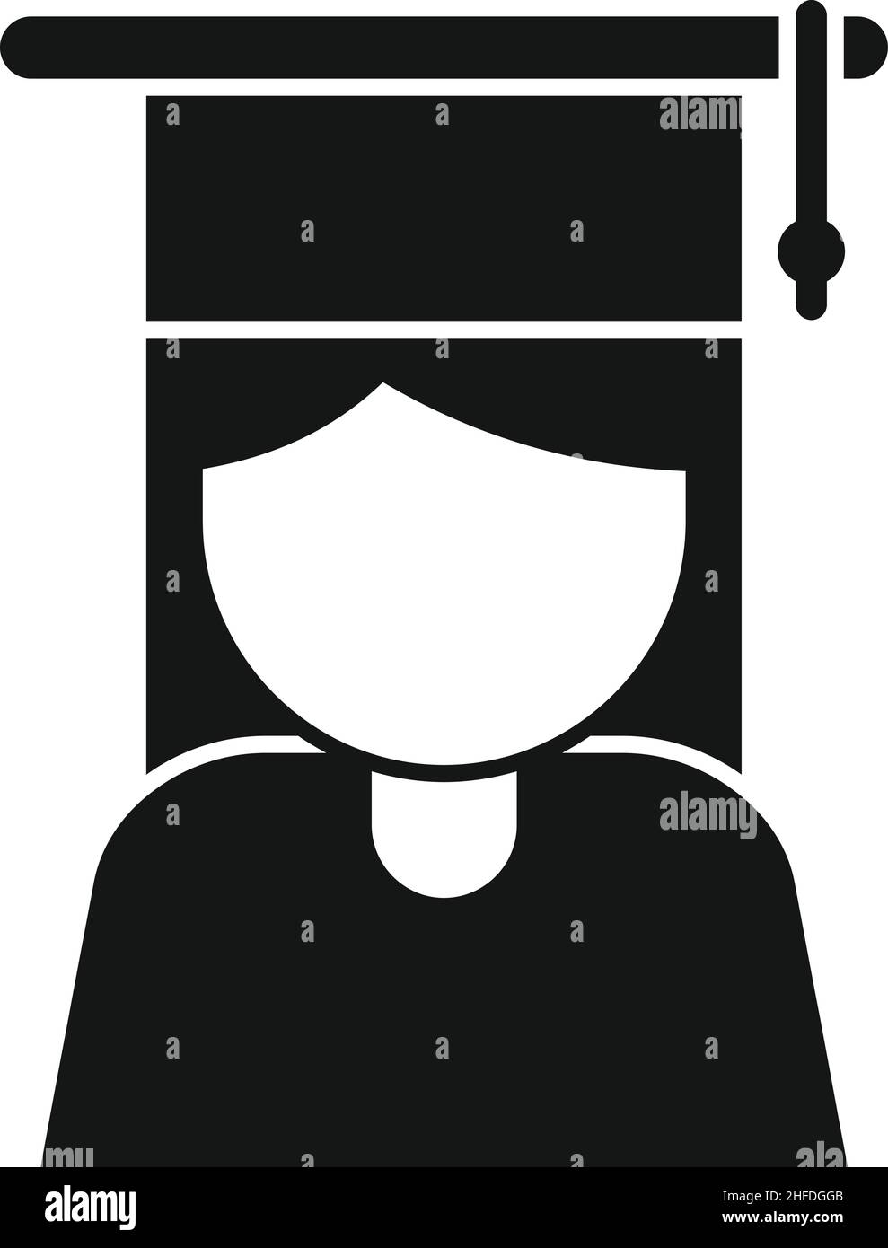 Student graduation icon simple vector. Study final. Academic paper ...