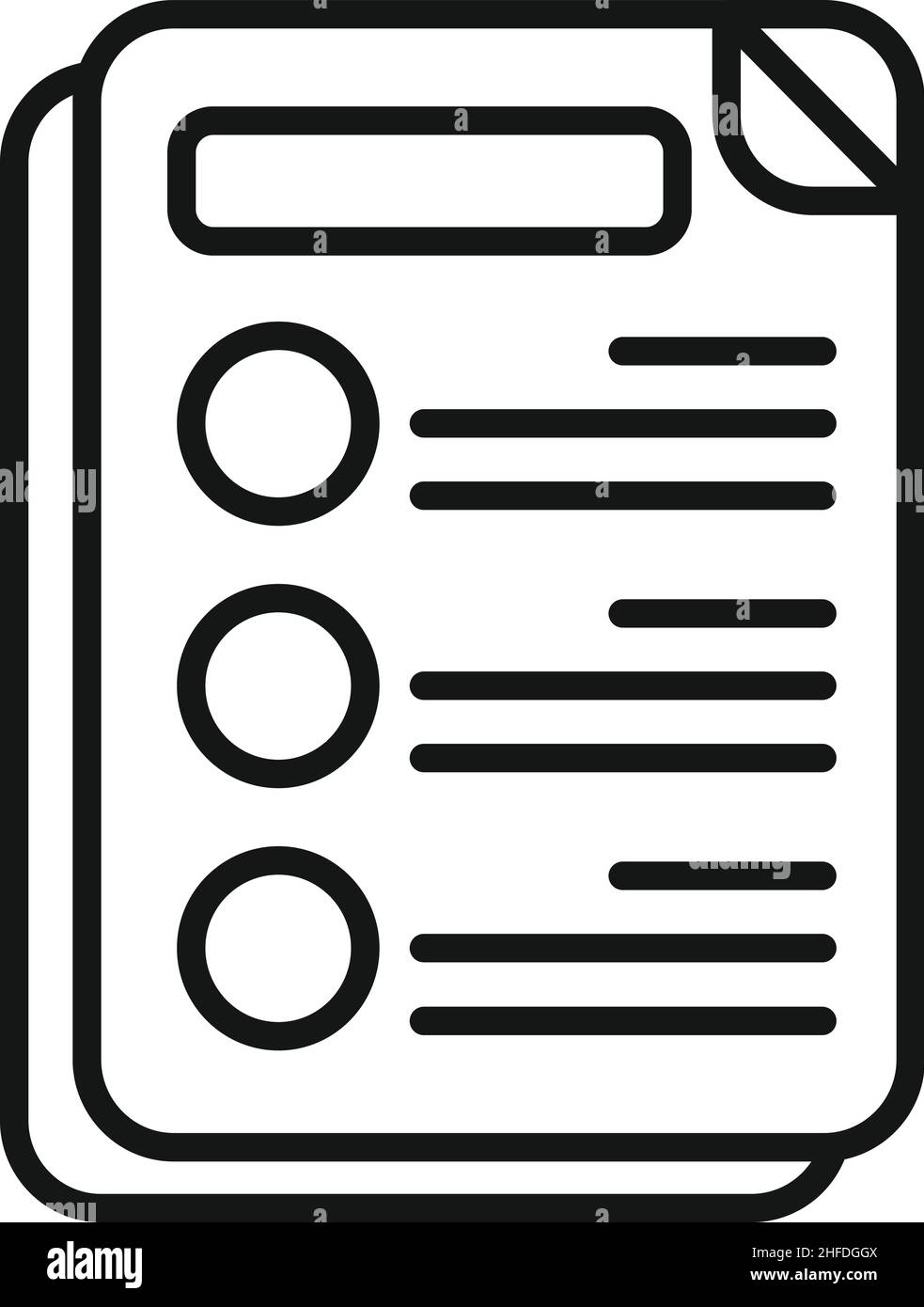 Final exam icon outline vector. Academic study. Work paper Stock Vector ...