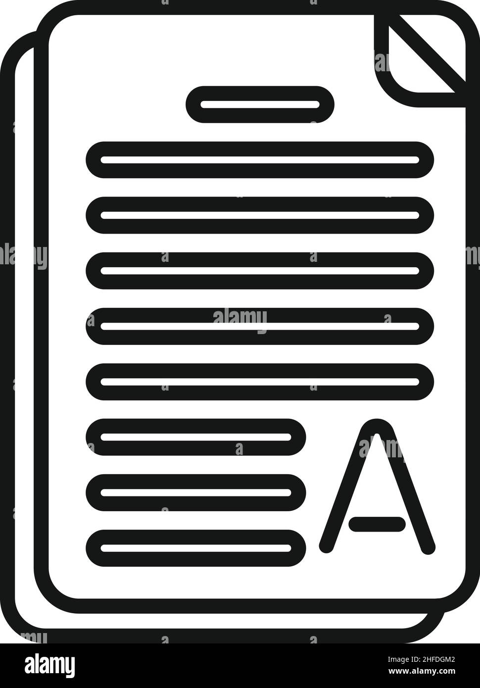 Thesis exam icon outline vector. Final study. Write paper Stock Vector ...