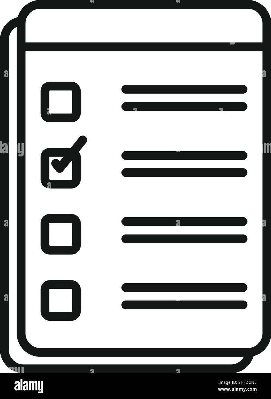 Paper exam icon outline vector. Final study. Test work Stock Vector ...