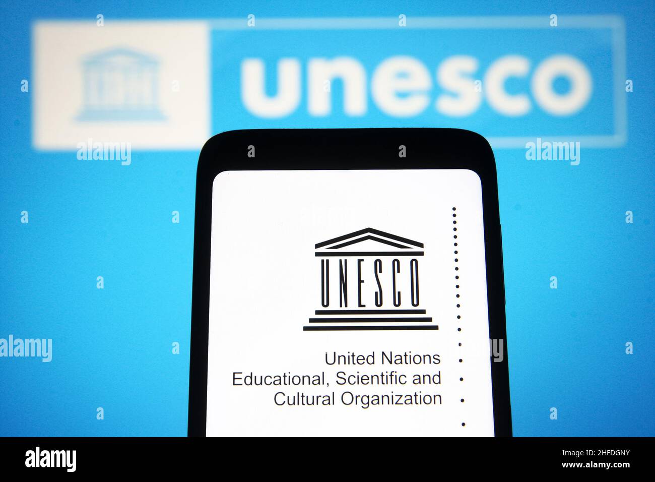 In this photo illustration, UNESCO (United Nations Educational ...