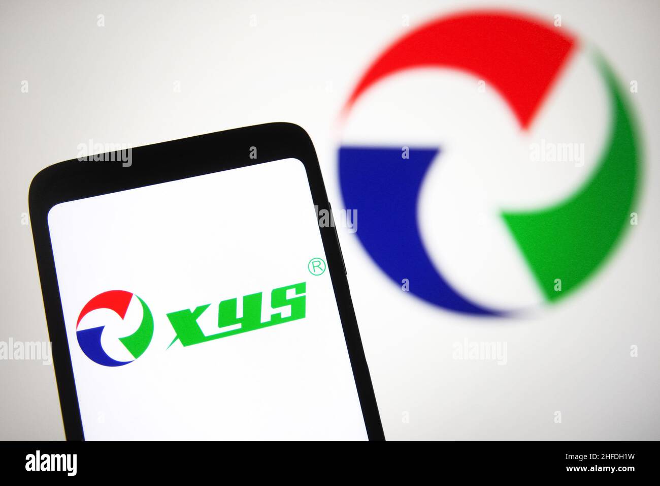 Ukraine. 15th Jan, 2022. In this photo illustration, a Xinyi Solar ...