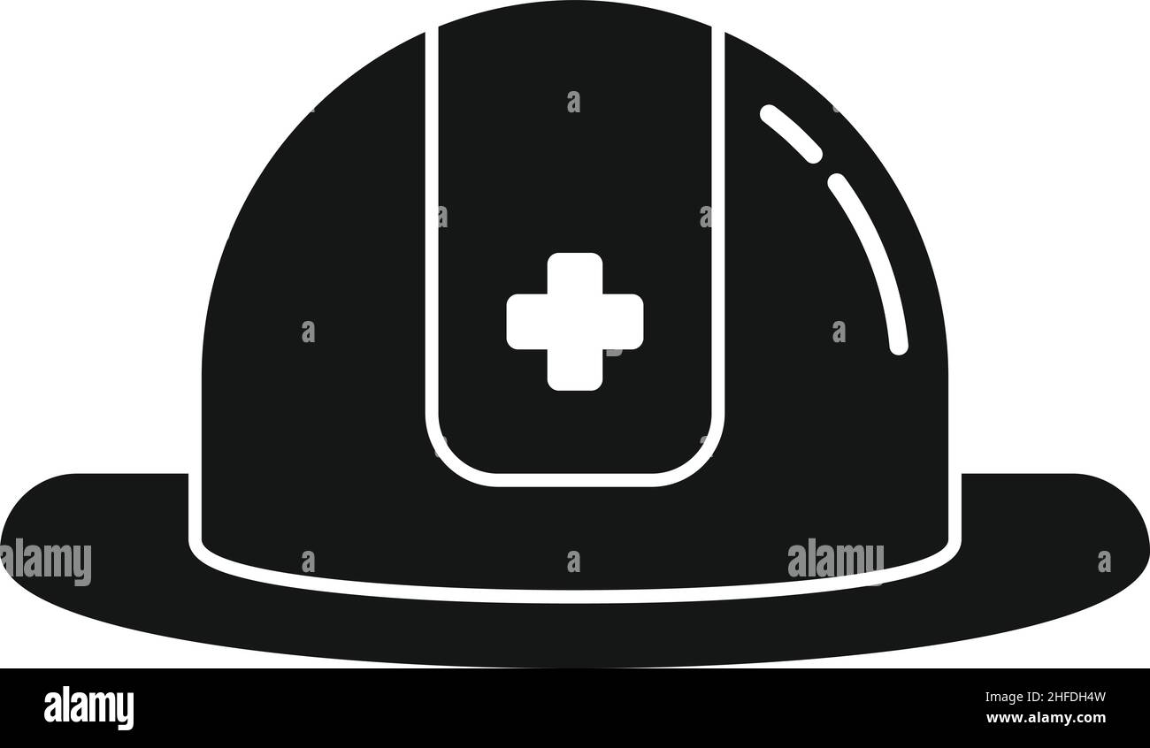 Rescuer helmet icon simple vector. Fireman hat. Rescue fighter Stock ...