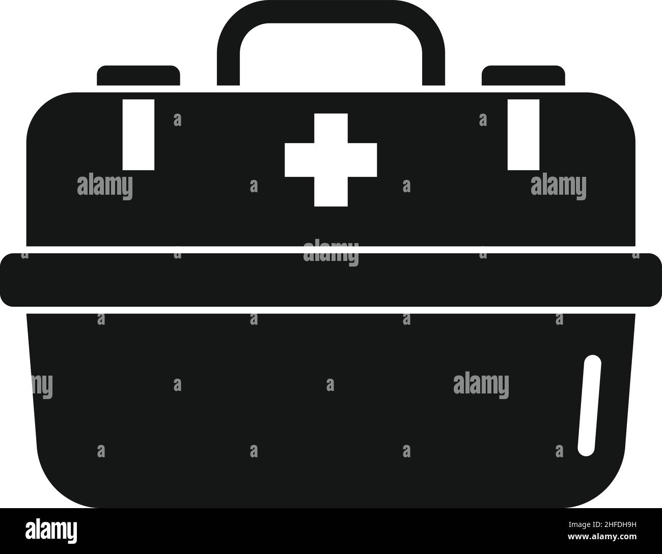 First aid kit box icon simple vector. Medical emergency. Case bag Stock ...
