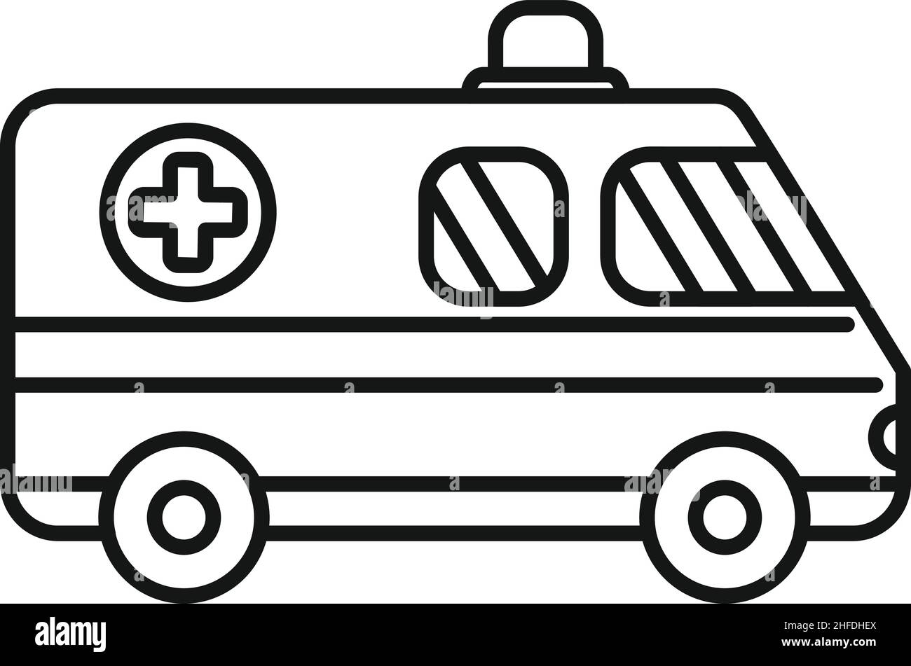Ambulance car icon outline vector. Emergency vehicle. Medical hospital ...