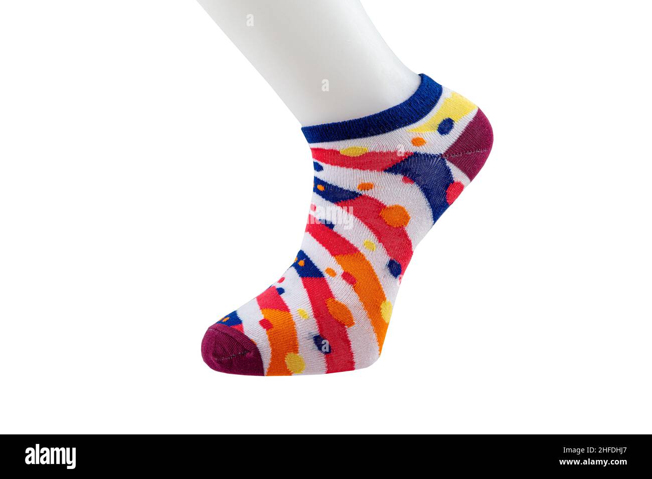colorful socks isolated on white background. Different colors of socks ...