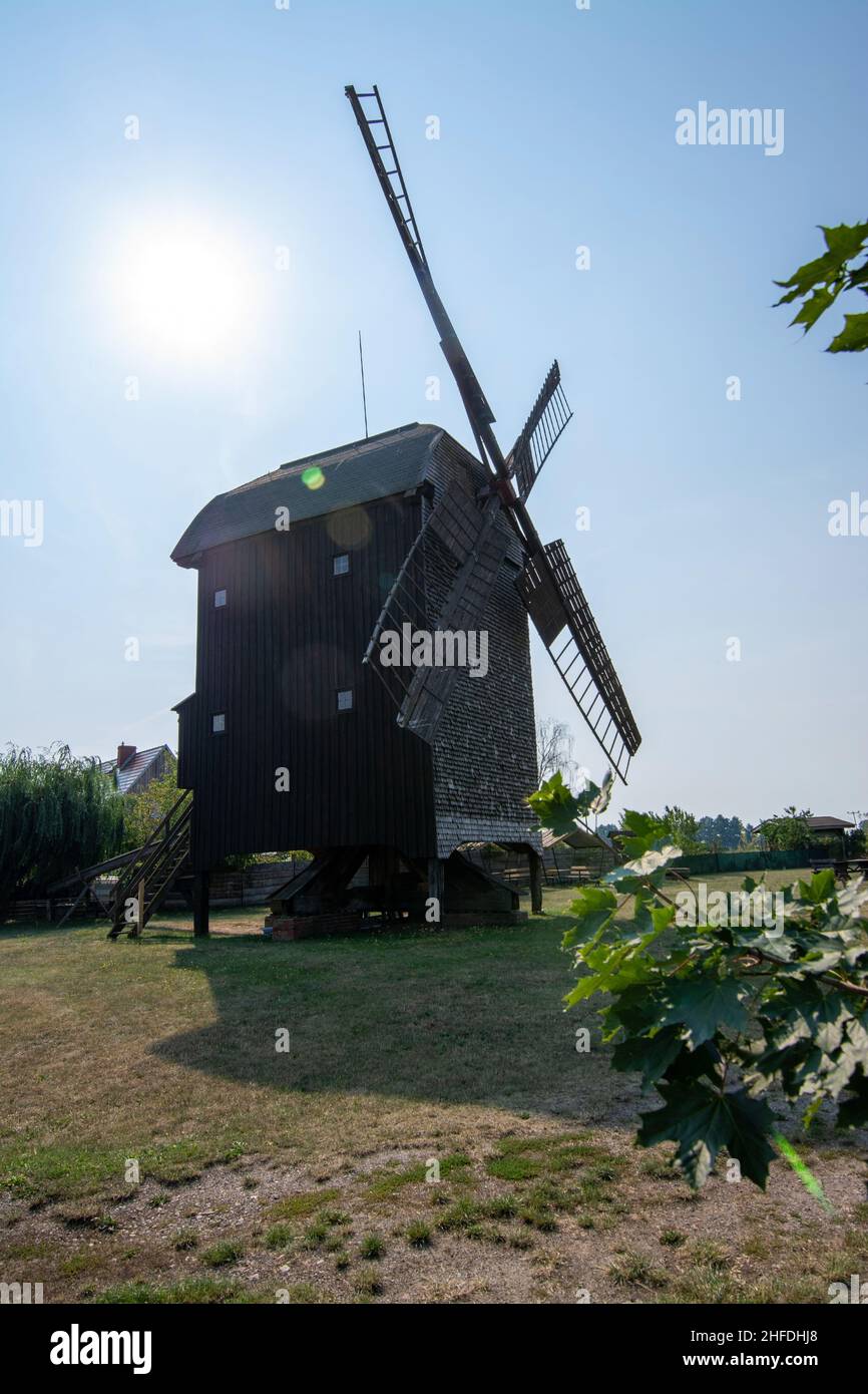 The wind mill in Wilhelmsaue was built in 1880. Until 1964 flour and ...