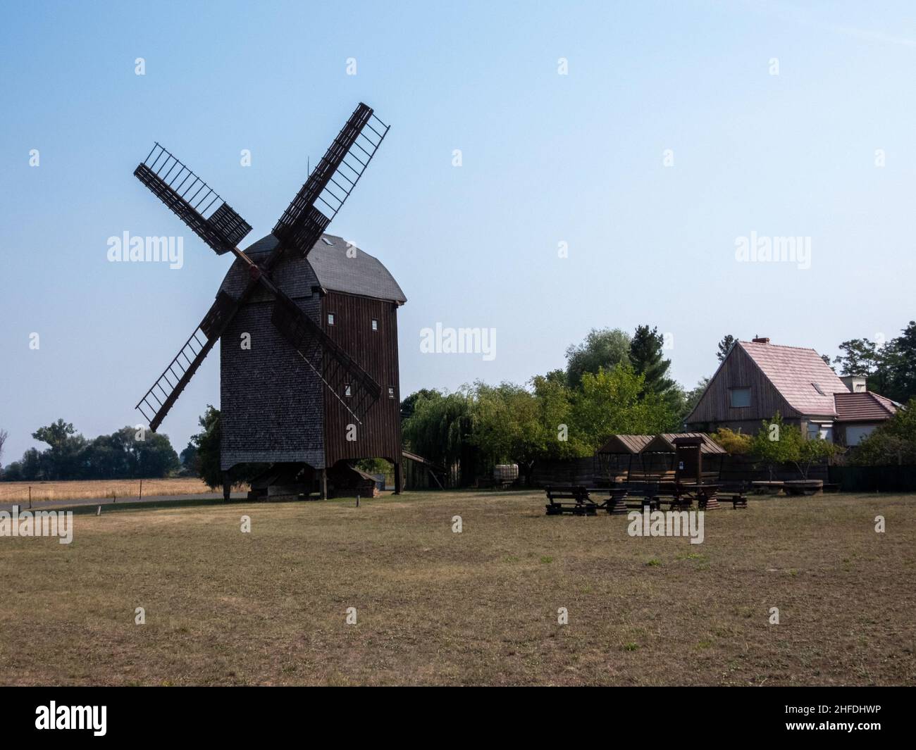 The wind mill in Wilhelmsaue was built in 1880. Until 1964 flour and ...