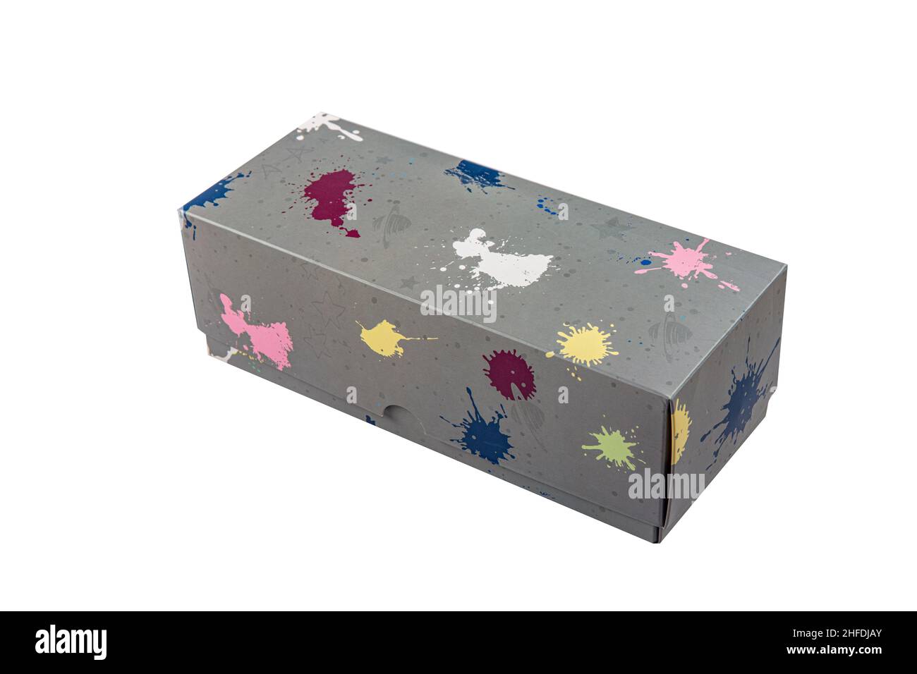 gift color cardboard box. A pile of colorful boxes isolated on white ...