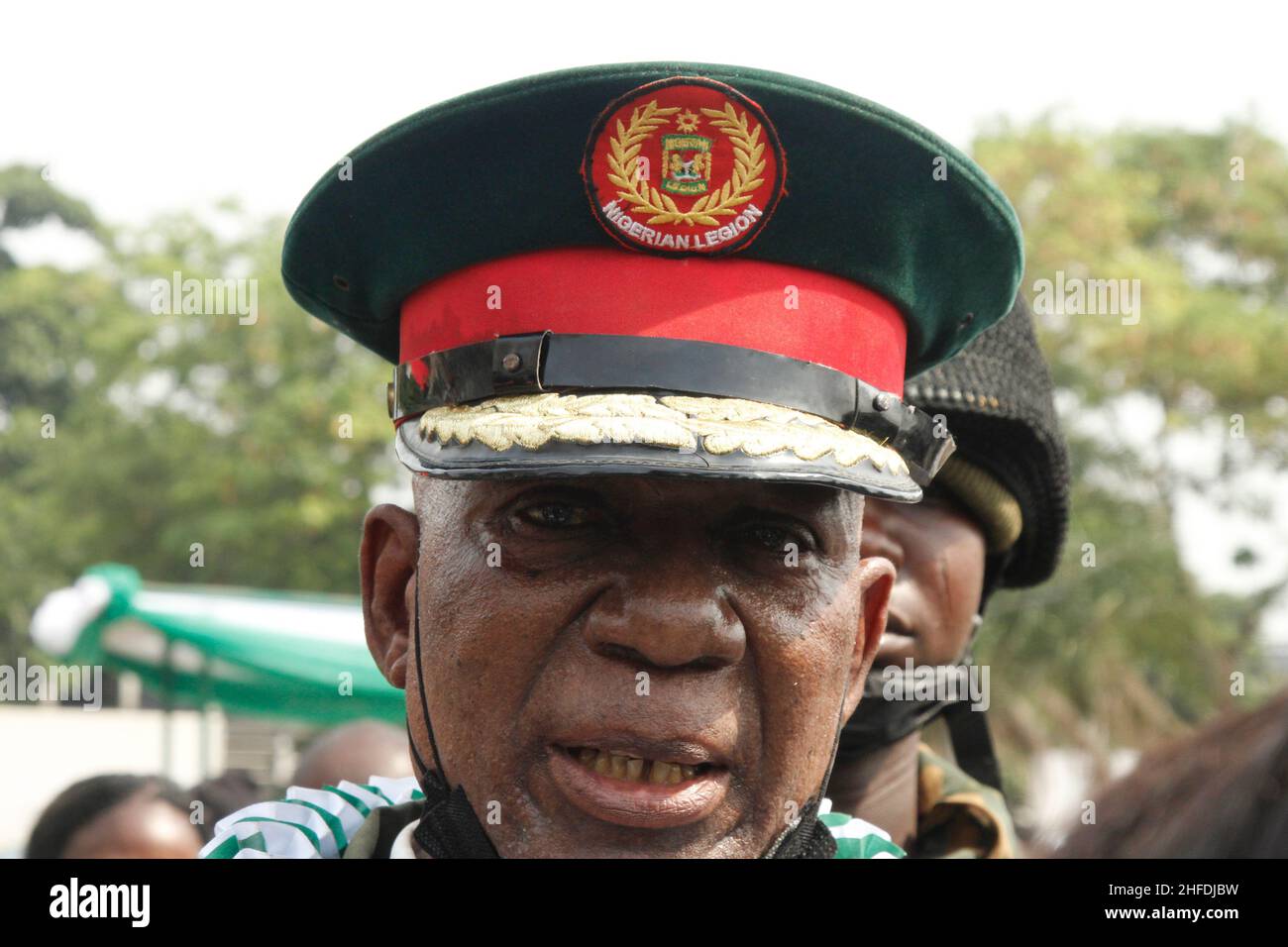 Lagos, Nigeria. 15th Jan, 2022. Chairman, Nigerian Legion, Lagos State chapter, Retired Col ...