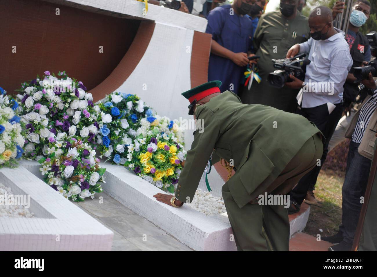Lagos, Nigeria. 15th Jan, 2022. Chairman, Nigerian Legion, Lagos State chapter, Retired Col ...