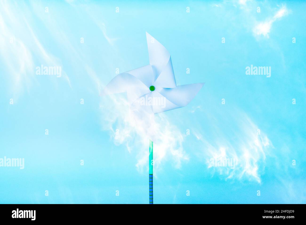 Sustainable energy production concept of paper windmill or turbine to ...