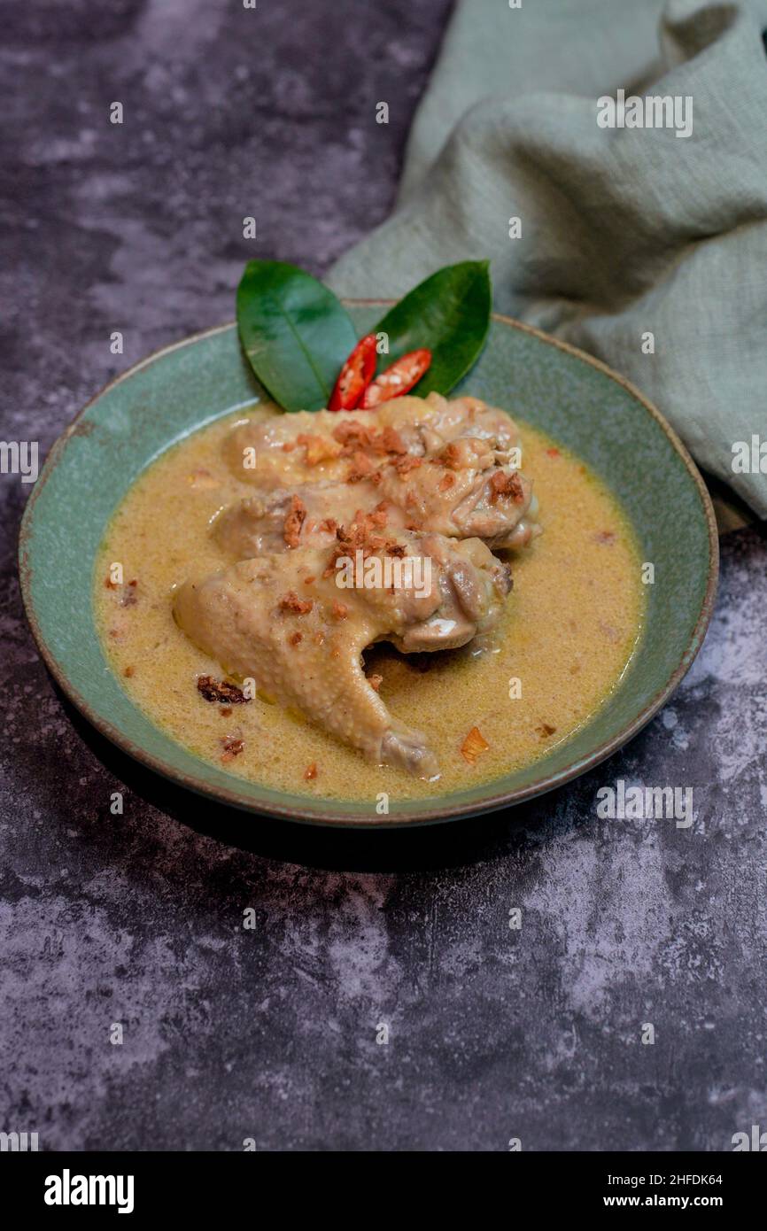 Indonesian famous food for celebrate Idul Fitri Lebaran, Opor Ayam ...