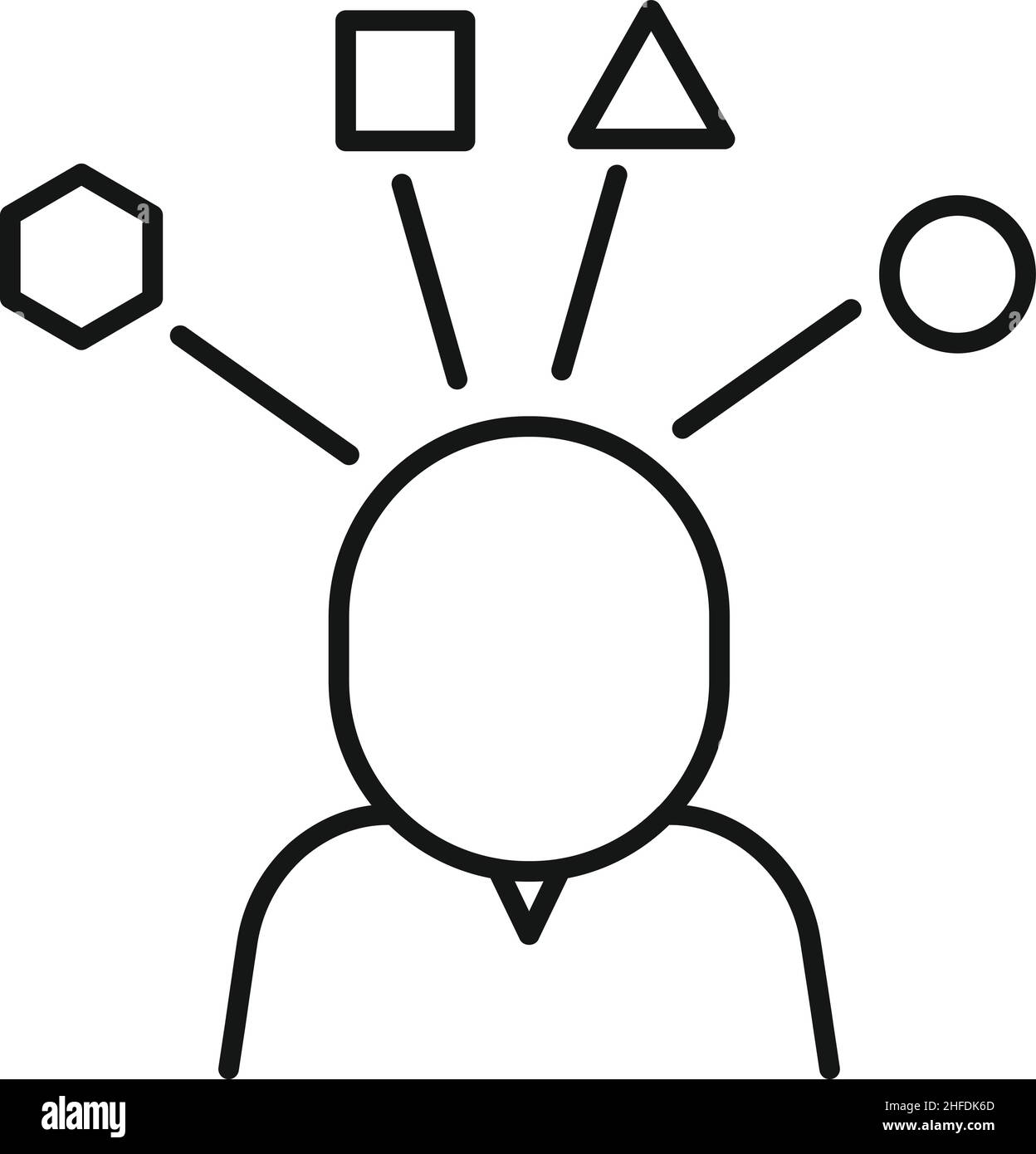 Adapt change icon outline vector. Business skill. Personal teamwork ...