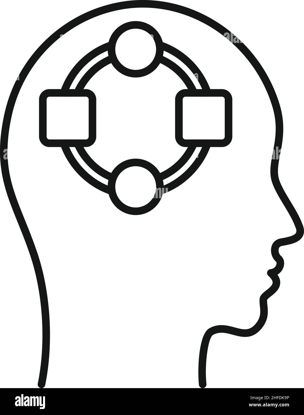 Adaptive skill icon outline vector. Business adapt. New work Stock ...