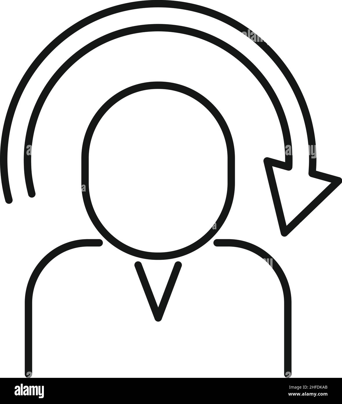 Corporate adapt icon outline vector. New work. Adaptive team Stock ...