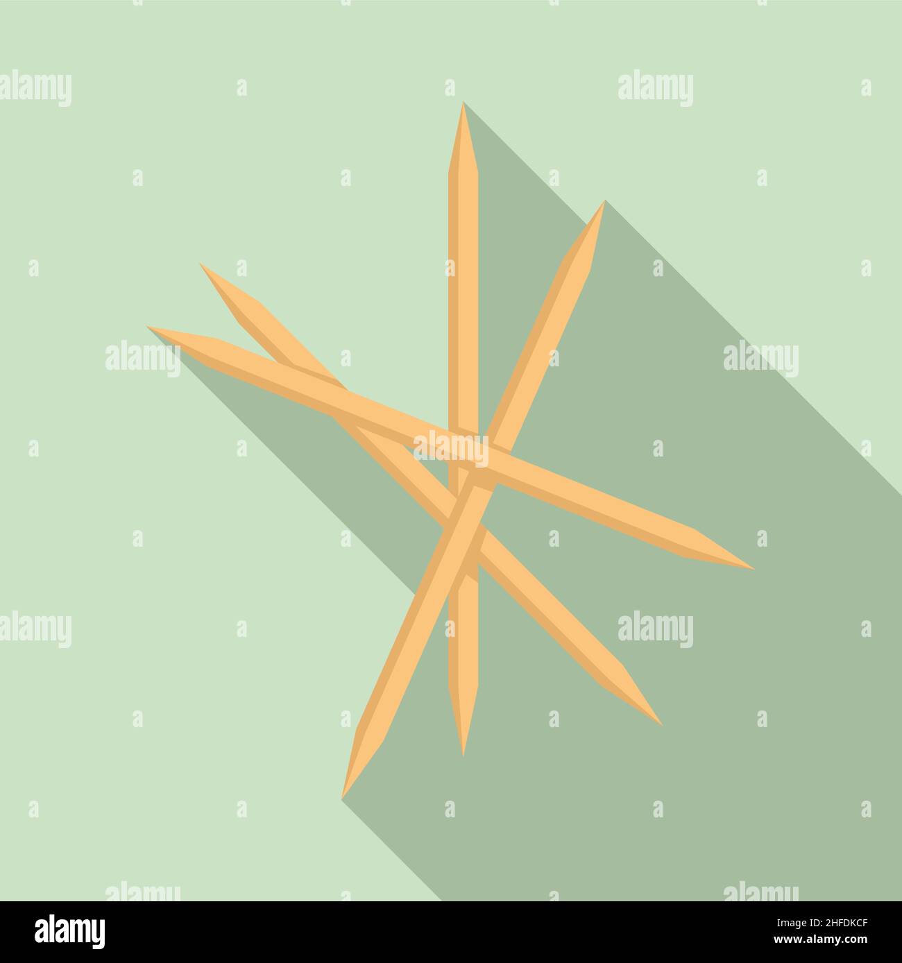 Toothpick icon flat vector. Wood stick. Tooth pick Stock Vector Image ...