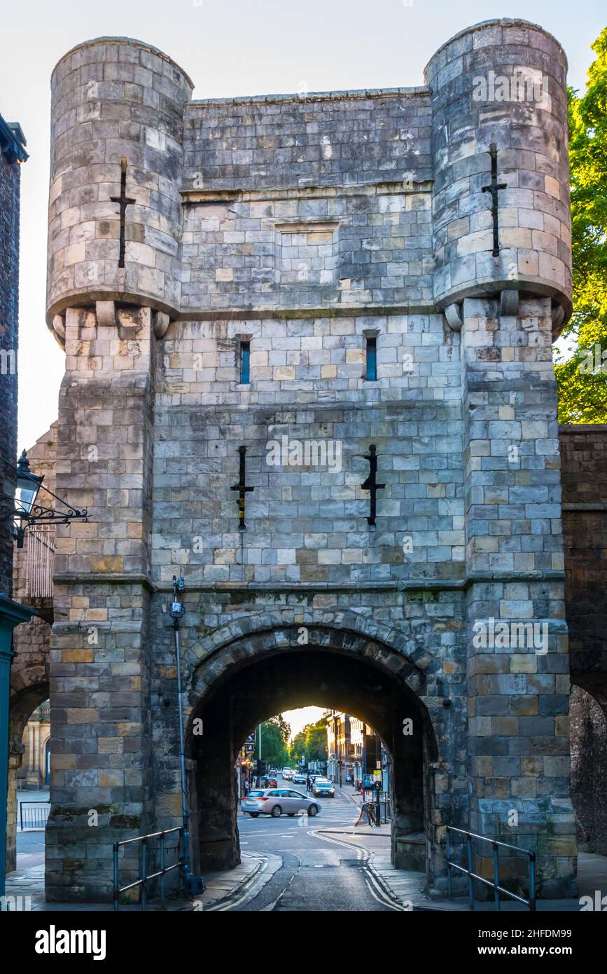 Bootham Bar Gateway, located at High Petergate, York Stock Photo - Alamy