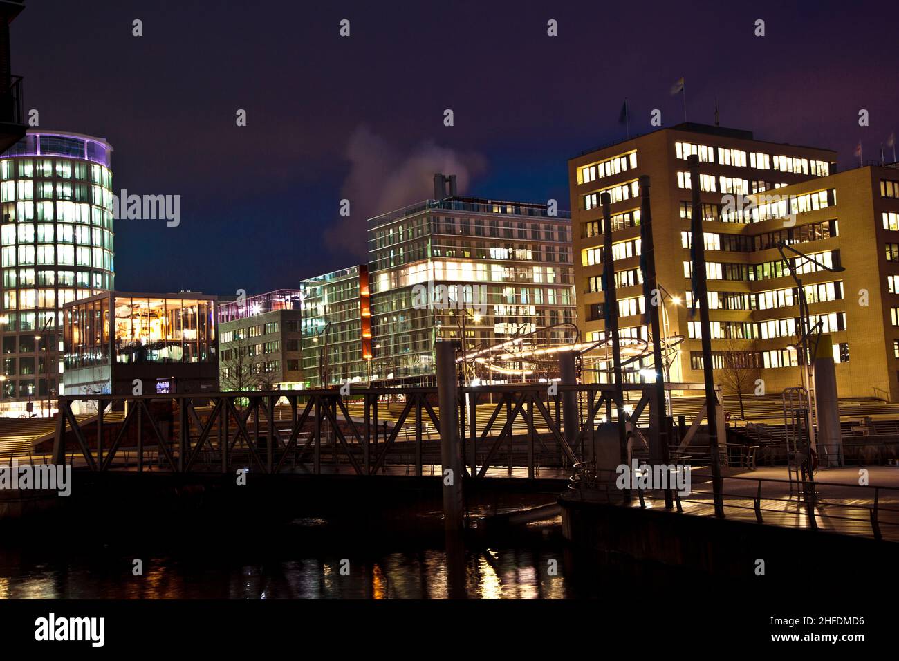 historic Speicherstadt at night in Hamburg Stock Photo - Alamy