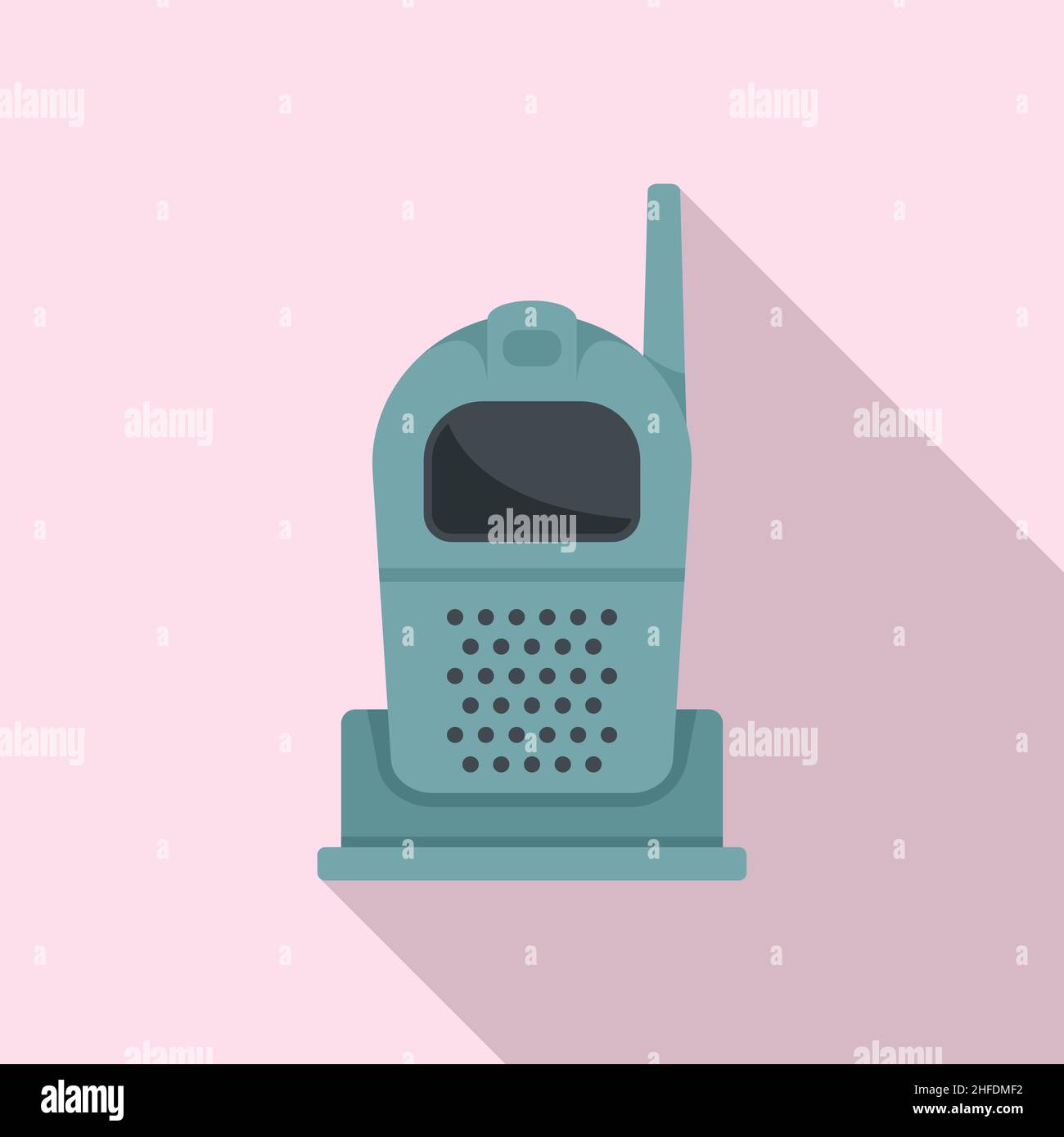 Babyphone icon flat vector. Radio monitor. Baby nanny Stock Vector ...