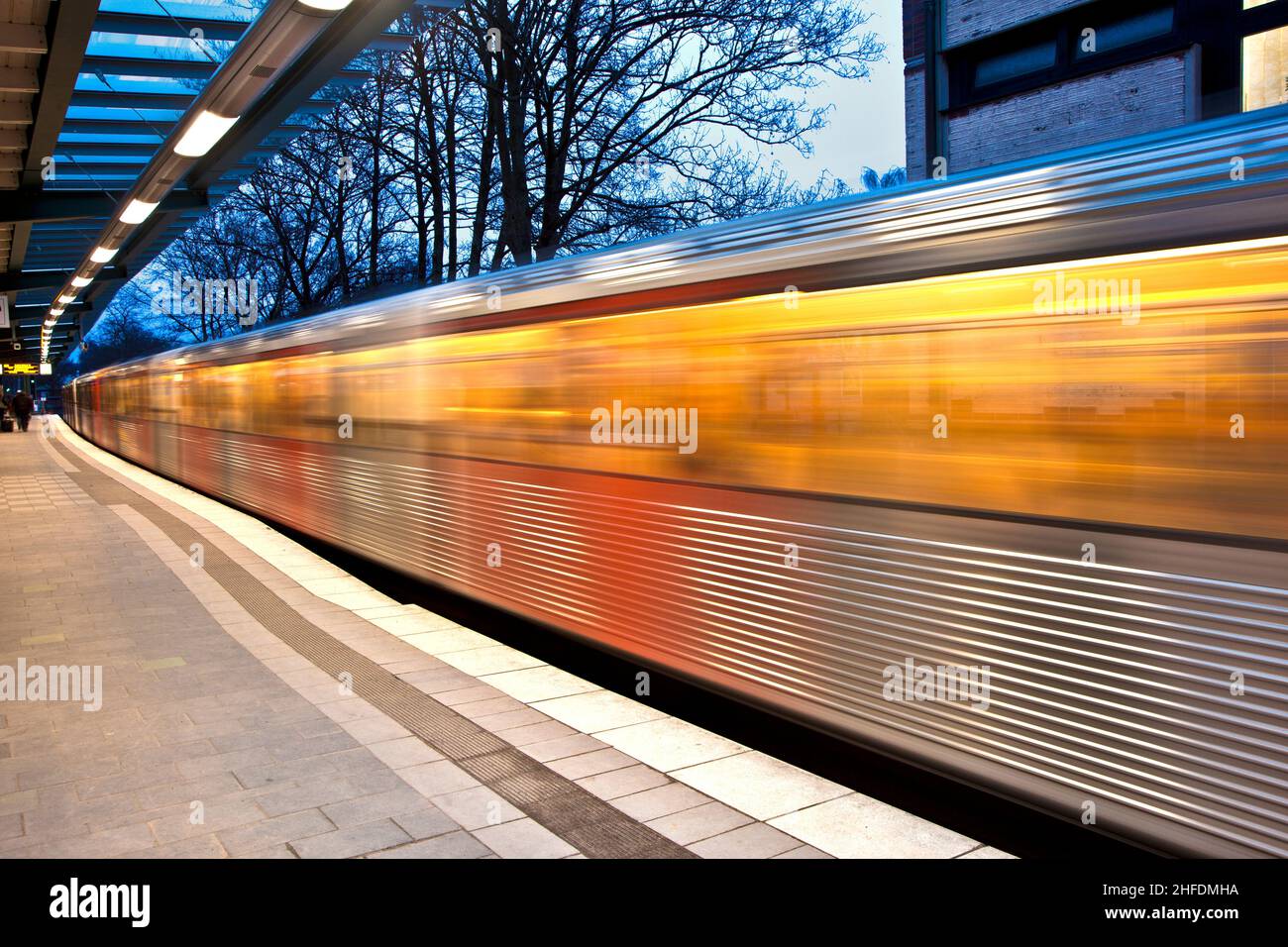 train with speed in motion Stock Photo - Alamy