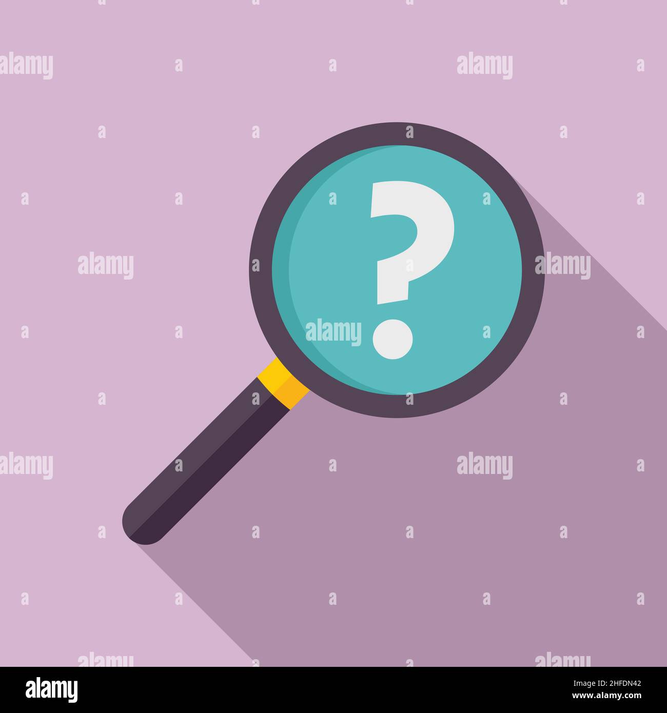 Request magnifier icon flat vector. Online form. File screen Stock ...
