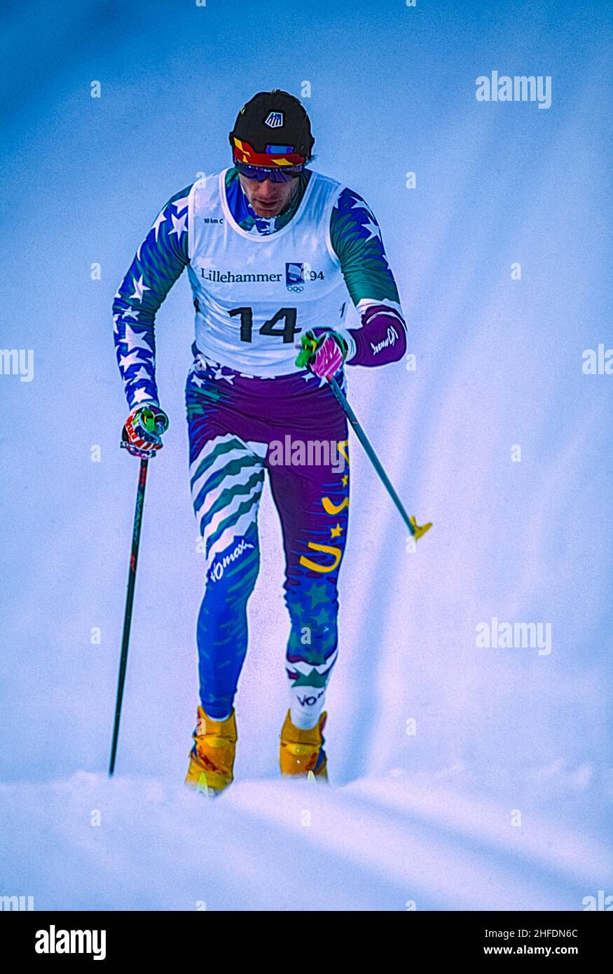 Todd Boonstra (USA) competing in the men's 10km cross country skiing at ...