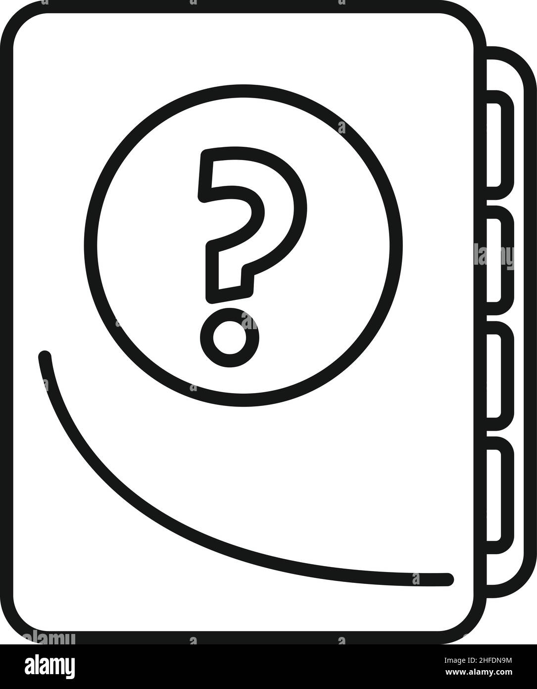 Folder file icon outline vector. Online form. Request document Stock ...