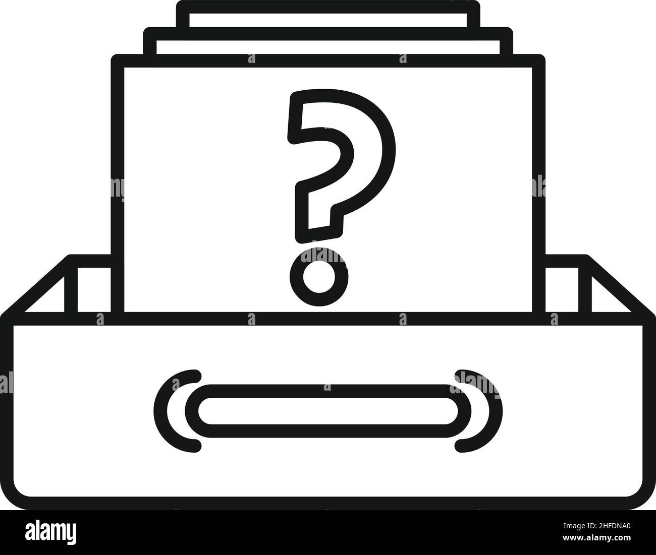 Archive request icon outline vector. Document information. File screen ...