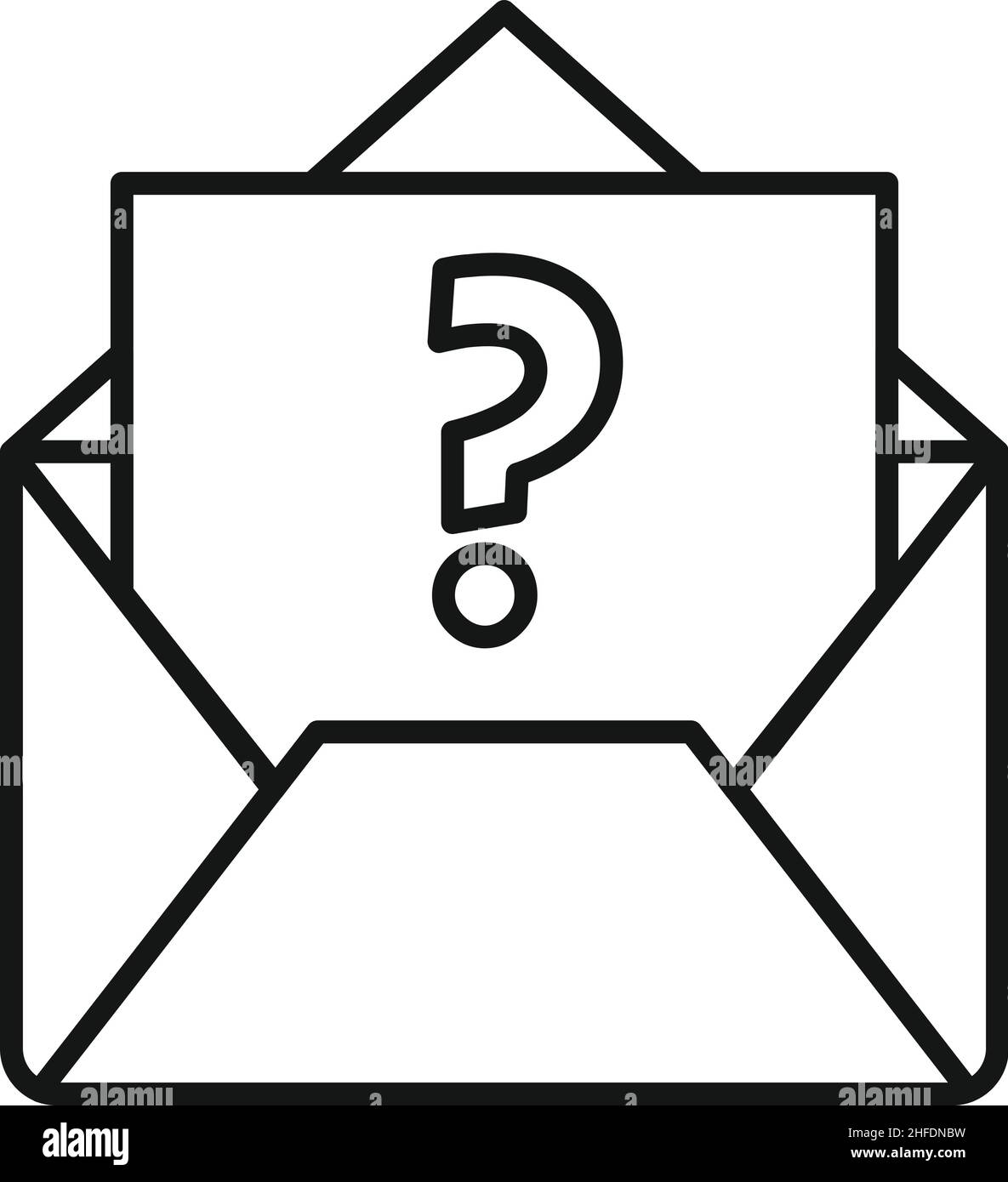 Mail request icon outline vector. Online form. File service Stock ...
