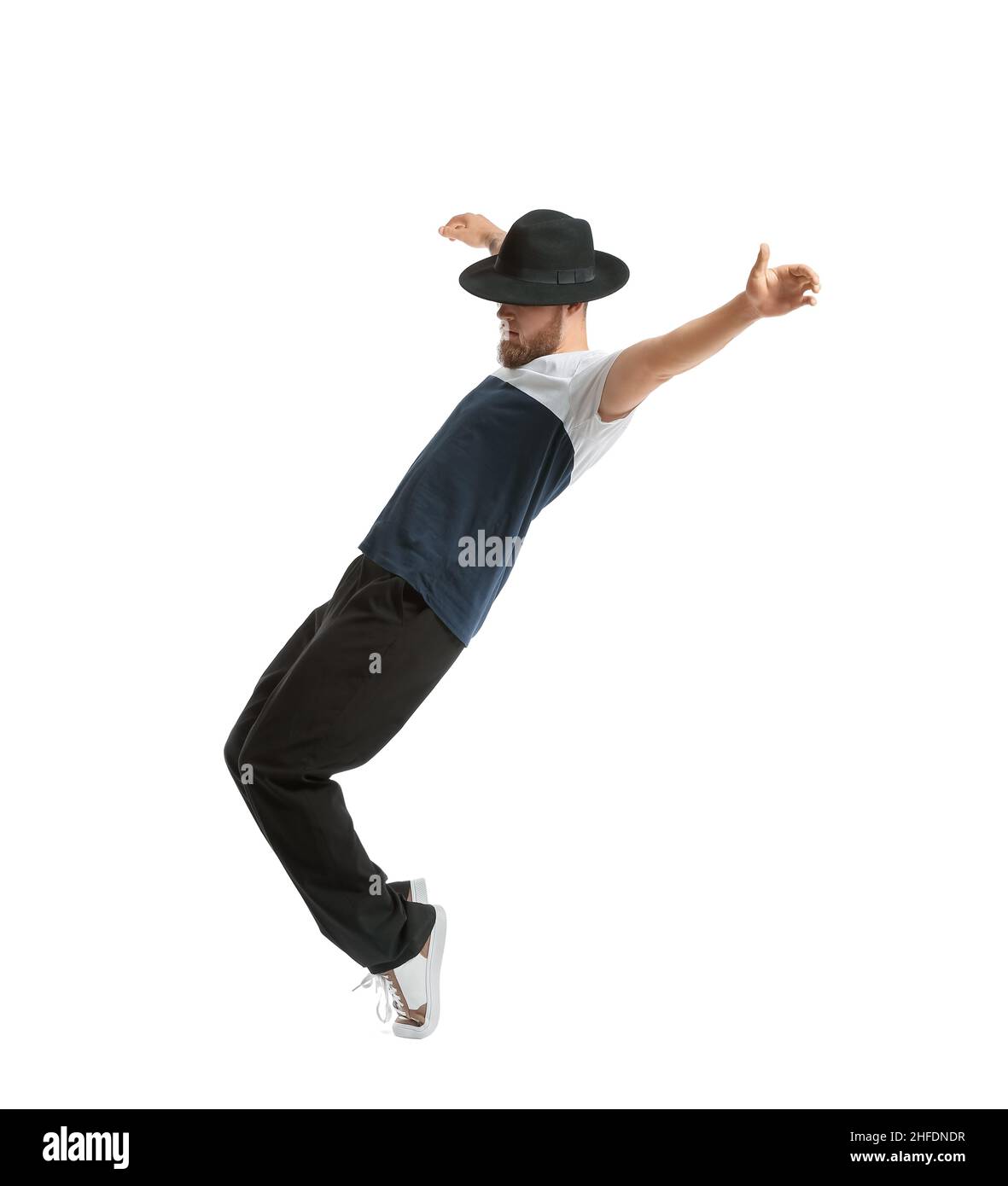 Emotional performance man dancing modern Cut Out Stock Images ...