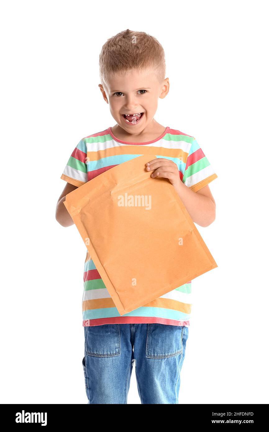 Boy mailing letter Cut Out Stock Images & Pictures - Alamy