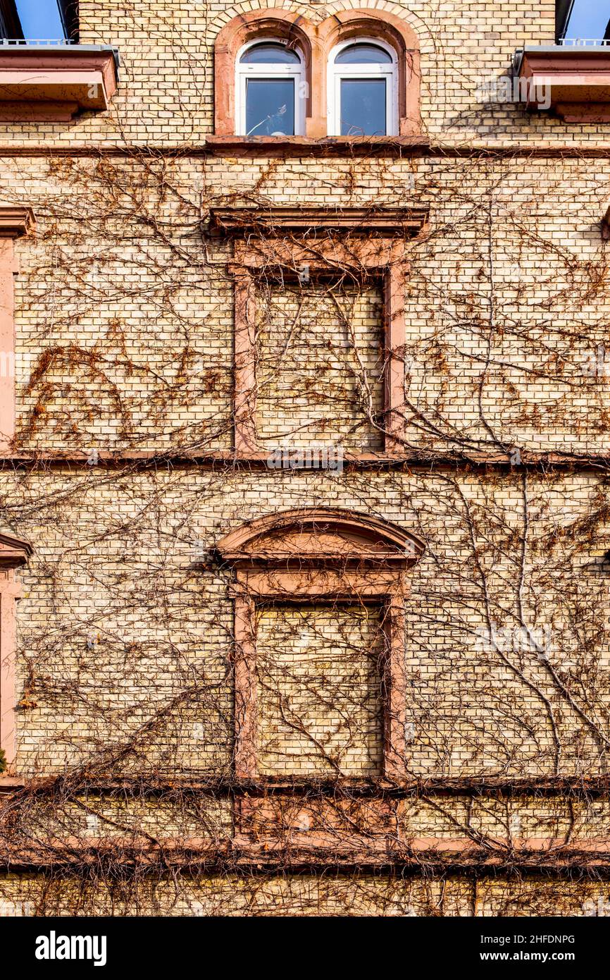 facade of an old house with window Stock Photo - Alamy