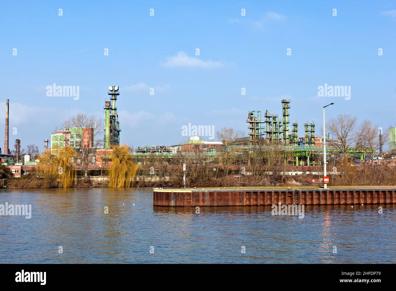 old chemical plant at river Main in Frankfurt Stock Photo - Alamy