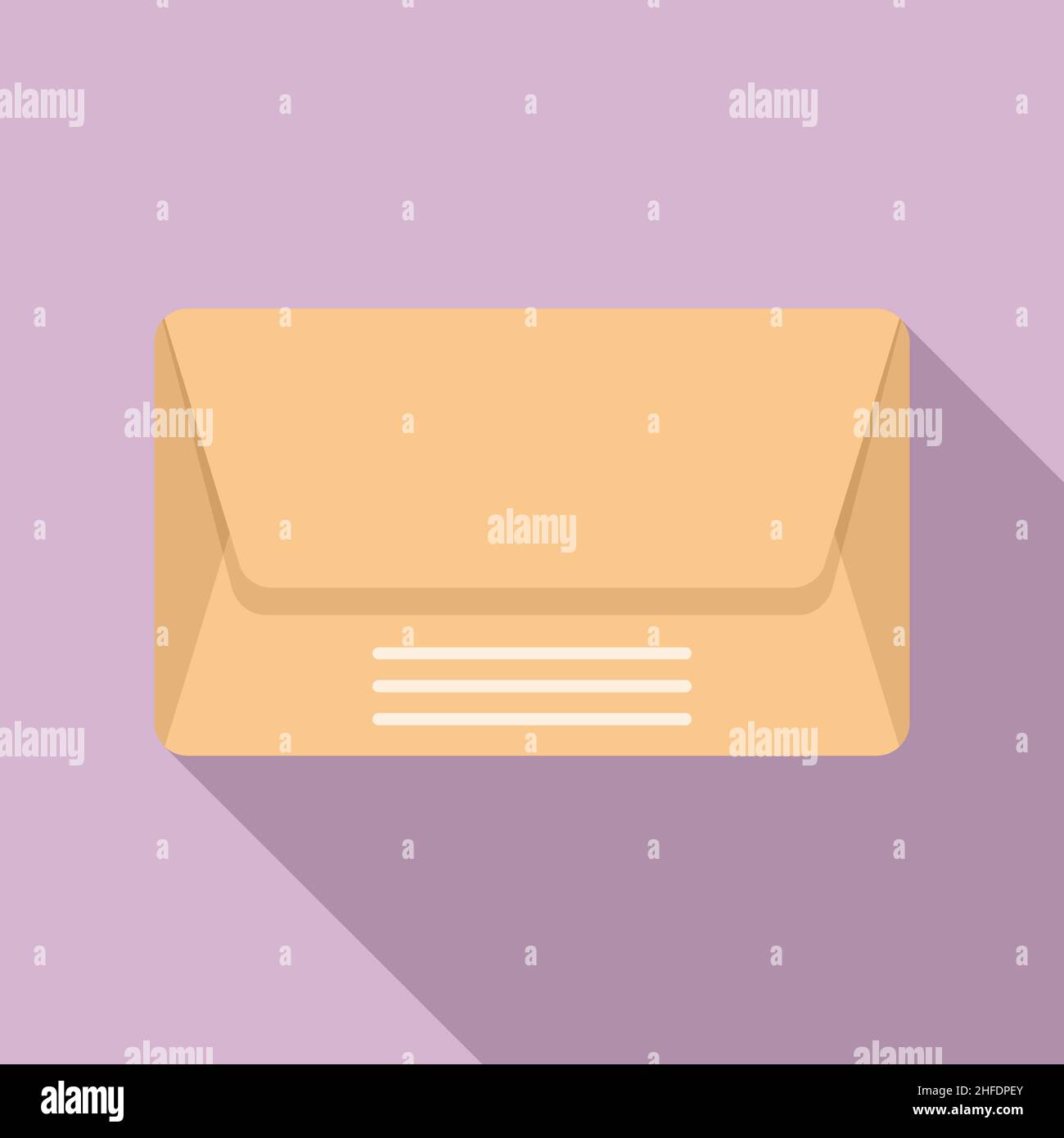 Delivery envelope icon flat vector. Mail letter. Email paper Stock ...