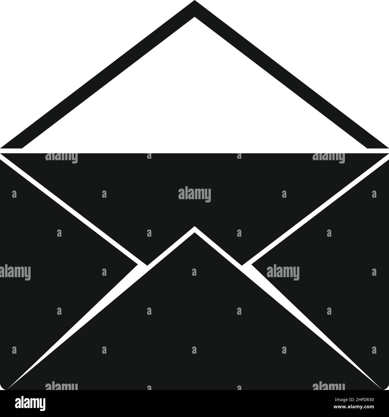 Frame envelope icon simple vector. Envelop card. Mail letter Stock ...