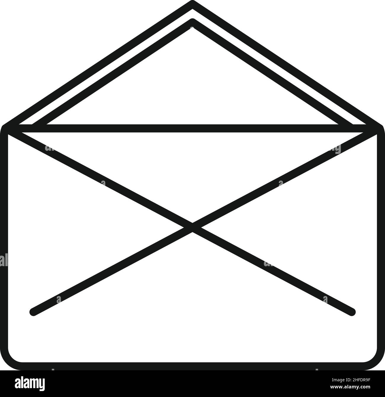 Close envelope icon outline vector. Mail letter. Post open Stock Vector ...