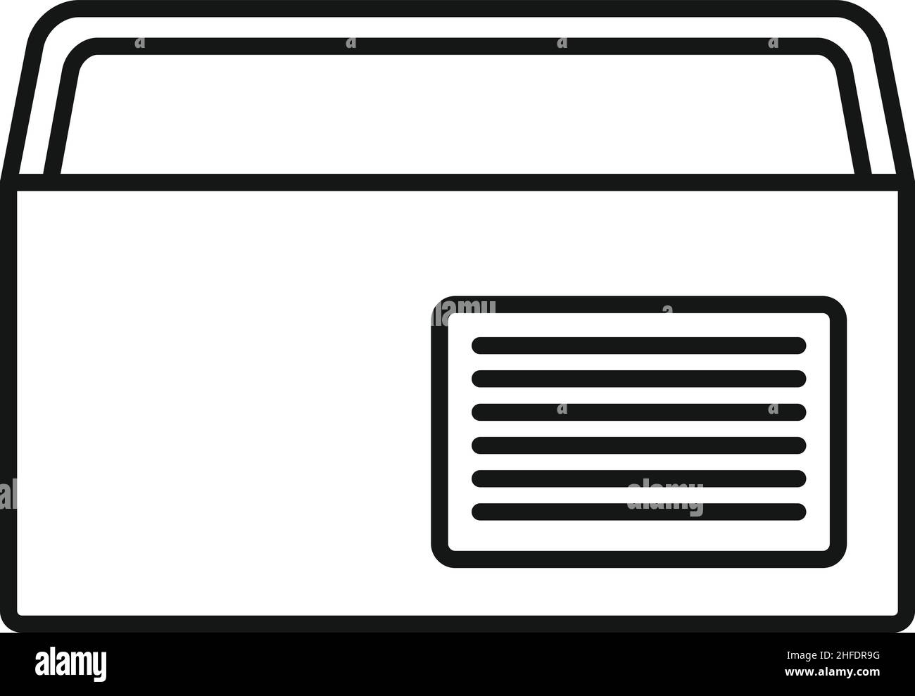 Note envelope icon outline vector. Mail letter. Email paper Stock ...