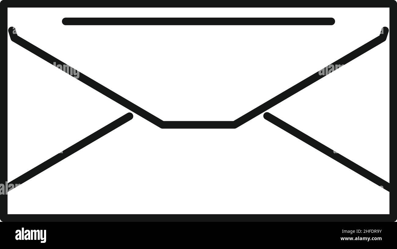Pictogram envelope icon outline vector. Mail letter. Email paper Stock ...