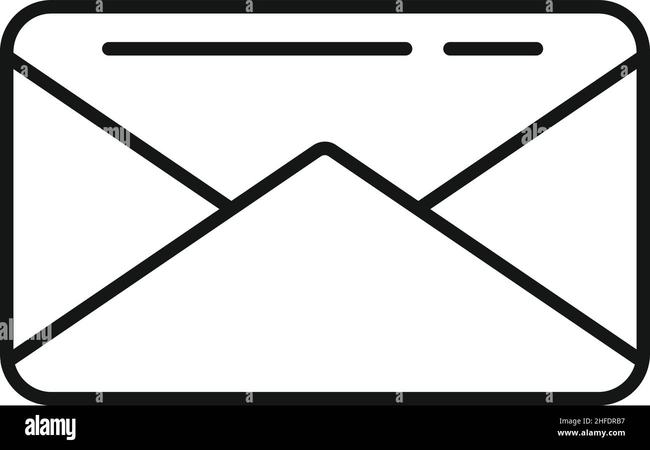 Correspondence envelope icon outline vector. Mail letter. Send message ...