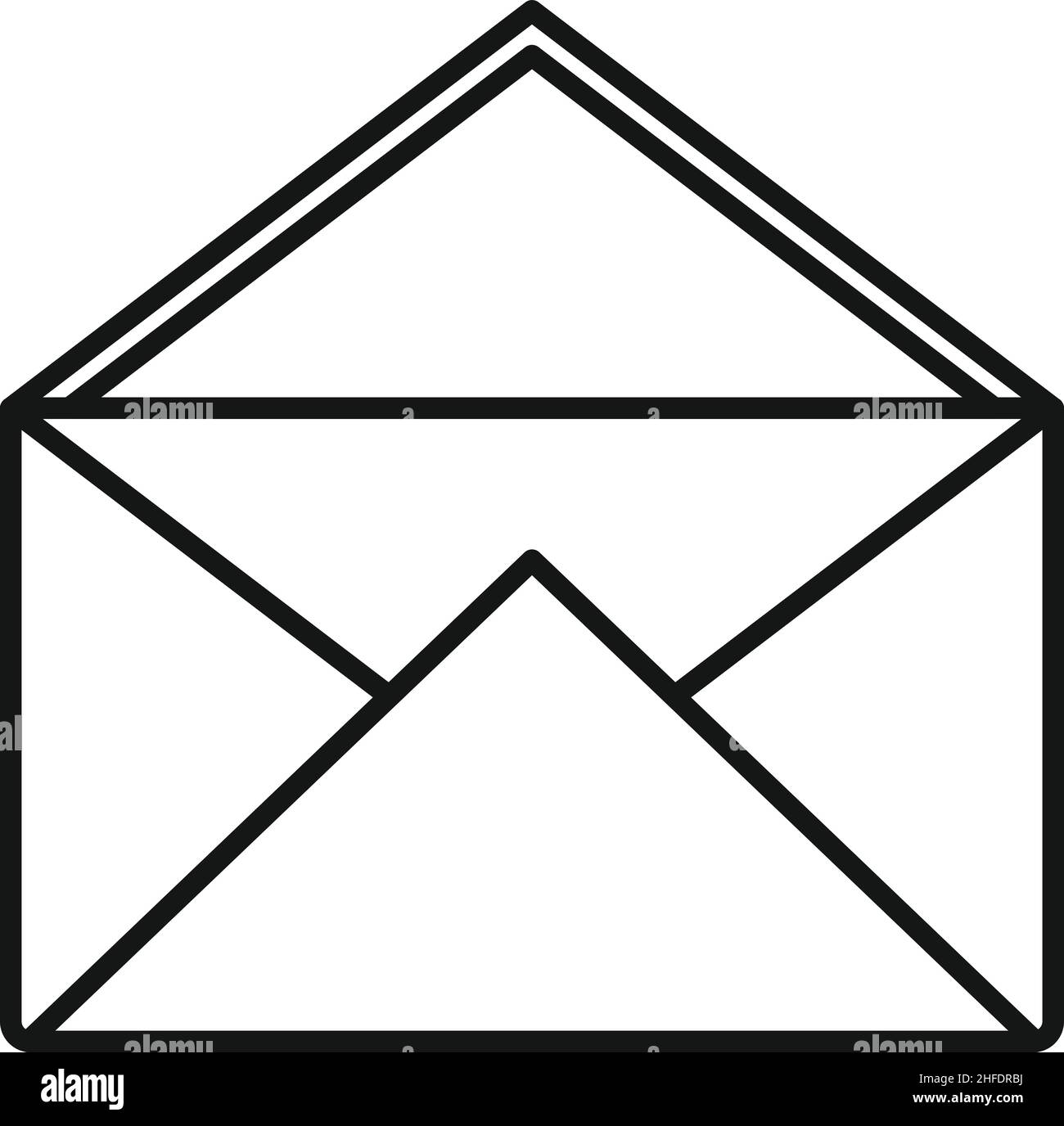 Frame envelope icon outline vector. Envelop card. Mail letter Stock ...