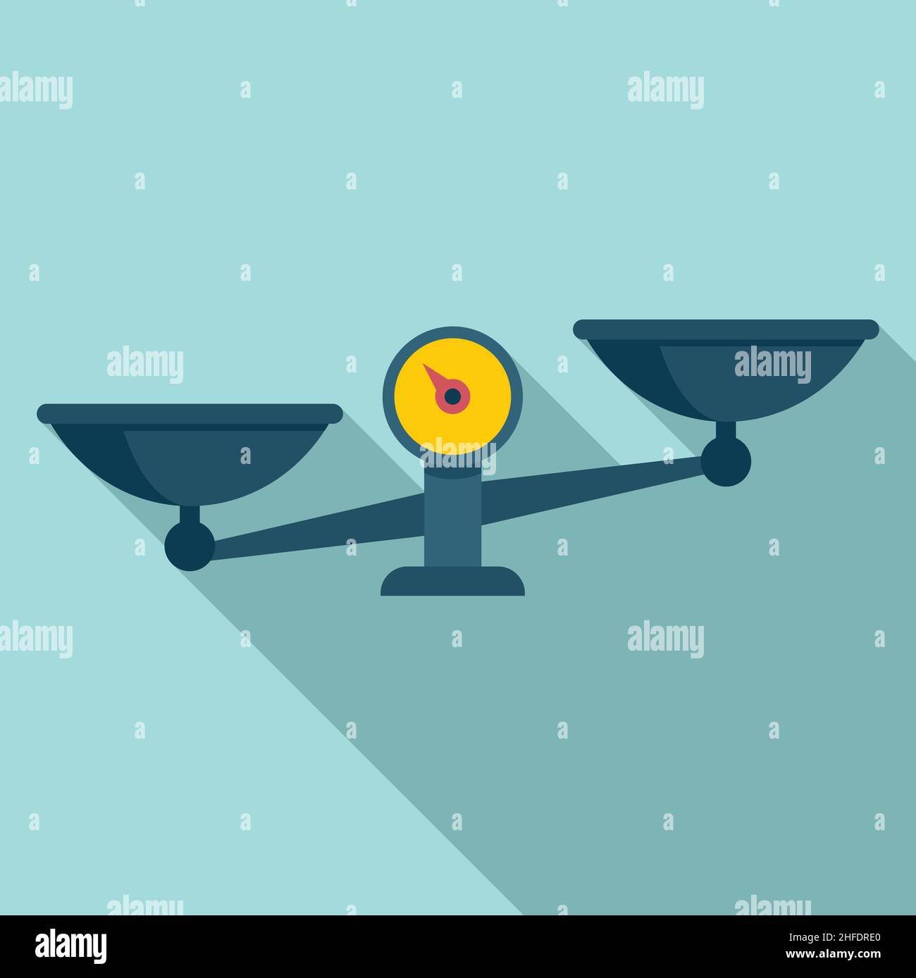 Scale comparison icon flat vector. Equal idea. Balance weight Stock ...