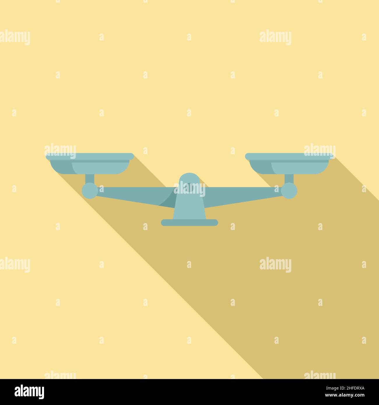 Metal scales icon flat vector. Balance weight. Compare weigh Stock ...