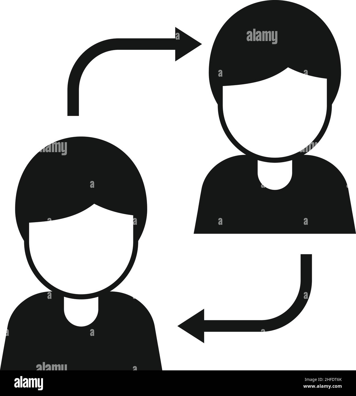 Worker comparison icon simple vector. Compare business. People equal ...